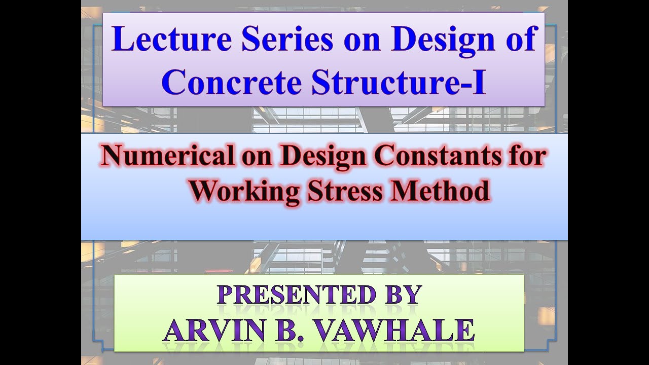 Numerical on Design Constants (Part 1) - YouTube