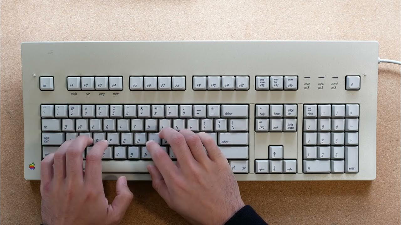 Apple Extended Keyboard (Alps SKCM Orange) typing demo - YouTube