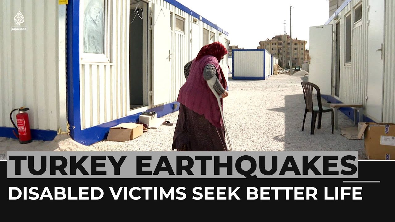 Turkey quakes: Disabled victims seek better living conditions - YouTube