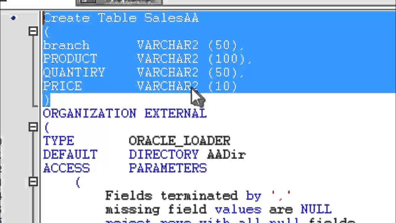 DB- Use oracle external table - YouTube