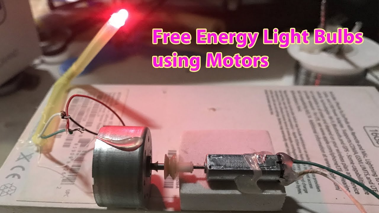 Free Energy Light Bulbs 220v using Motors | at home very easy 2017 ...