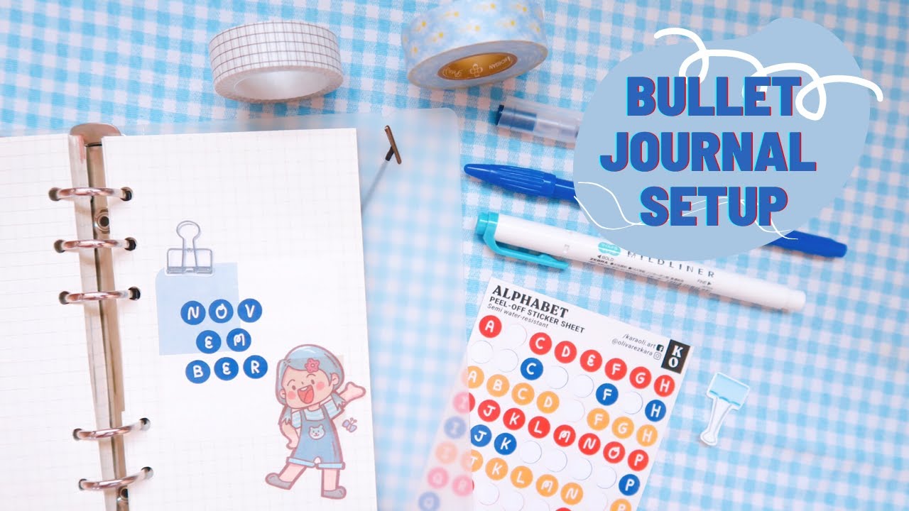 PLAN WITH ME: NOVEMBER 2020 Bullet Journal Setup | 🦋 blue themed 💙 ...