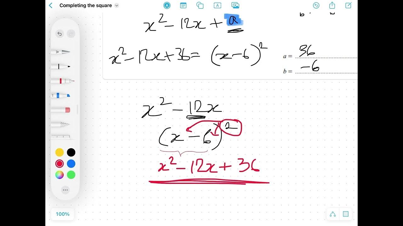 IGCSE Maths - Completing the square - YouTube