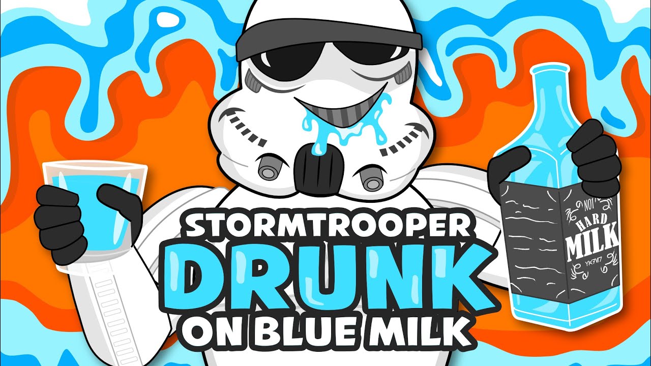 Stormtrooper Drinks to much BLUE MILK Booze - YouTube