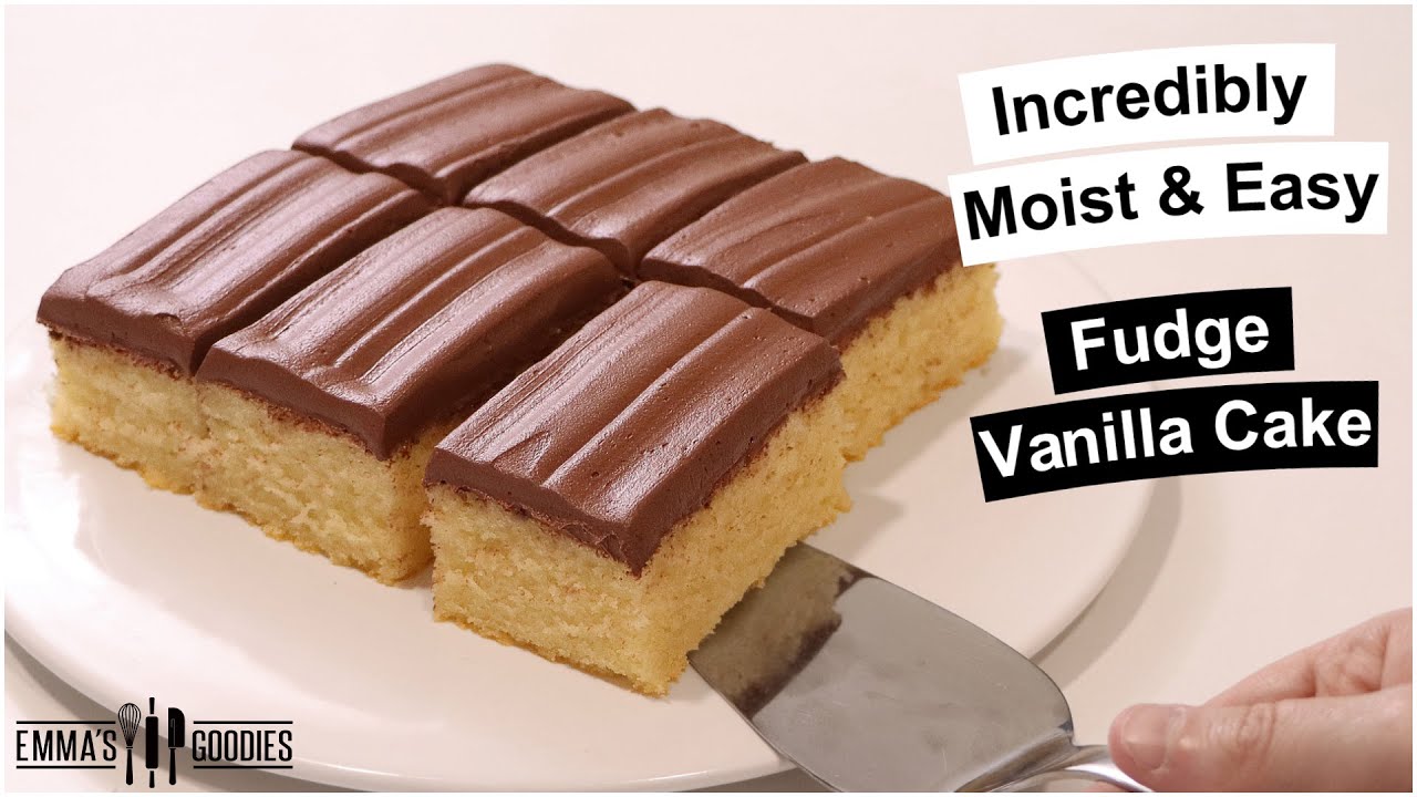 You'll make this cake everyday! INCREDIBLY MOIST FUDGE VANILLA CAKE