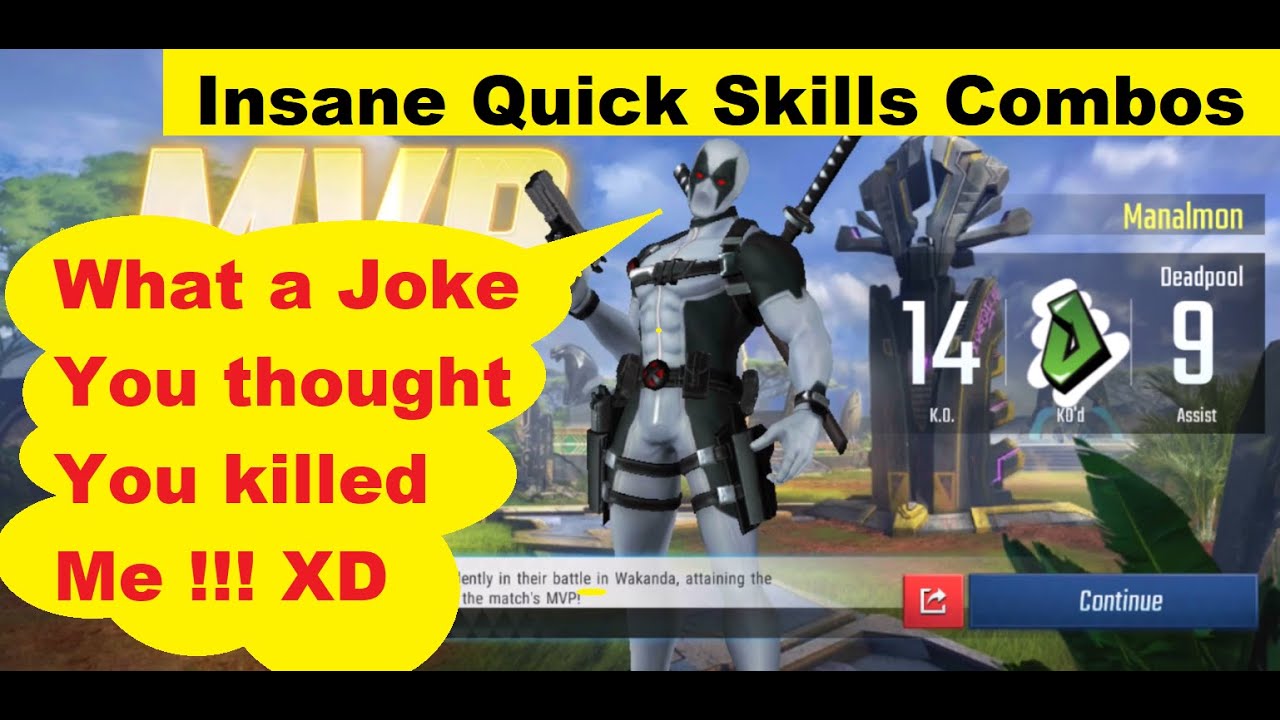 Deadpool Insane Quick Hand Skills Combos Game play | MARVEL Super War ...