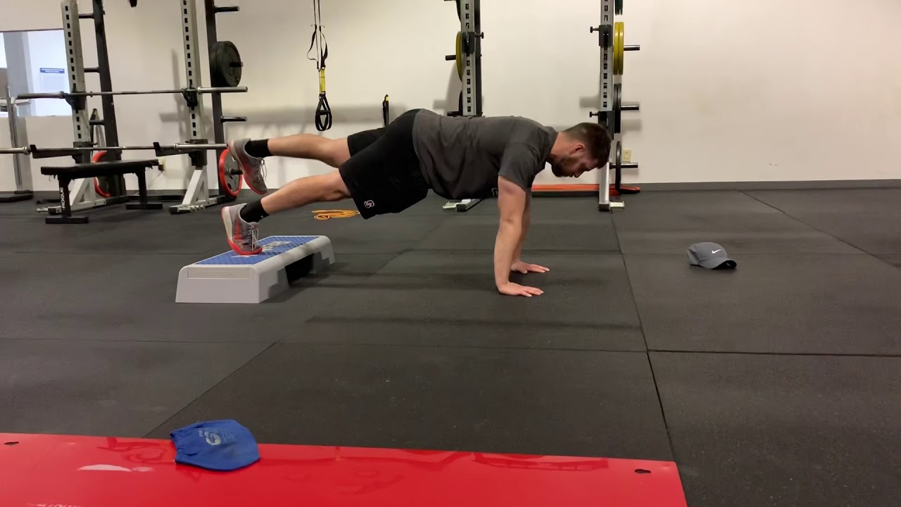 Feet-Elevated Single-Leg Push Ups - YouTube