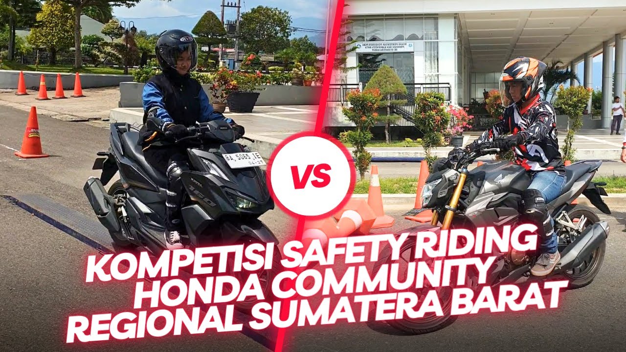 Sesi Latihan bebas Kompetisi Safety Riding Honda - YouTube