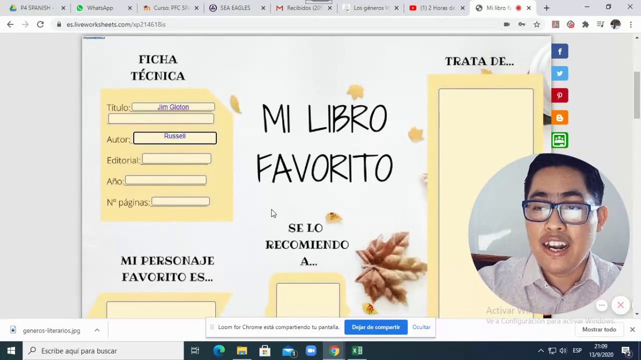 Mi libro favorito-Ficha interactiva - YouTube