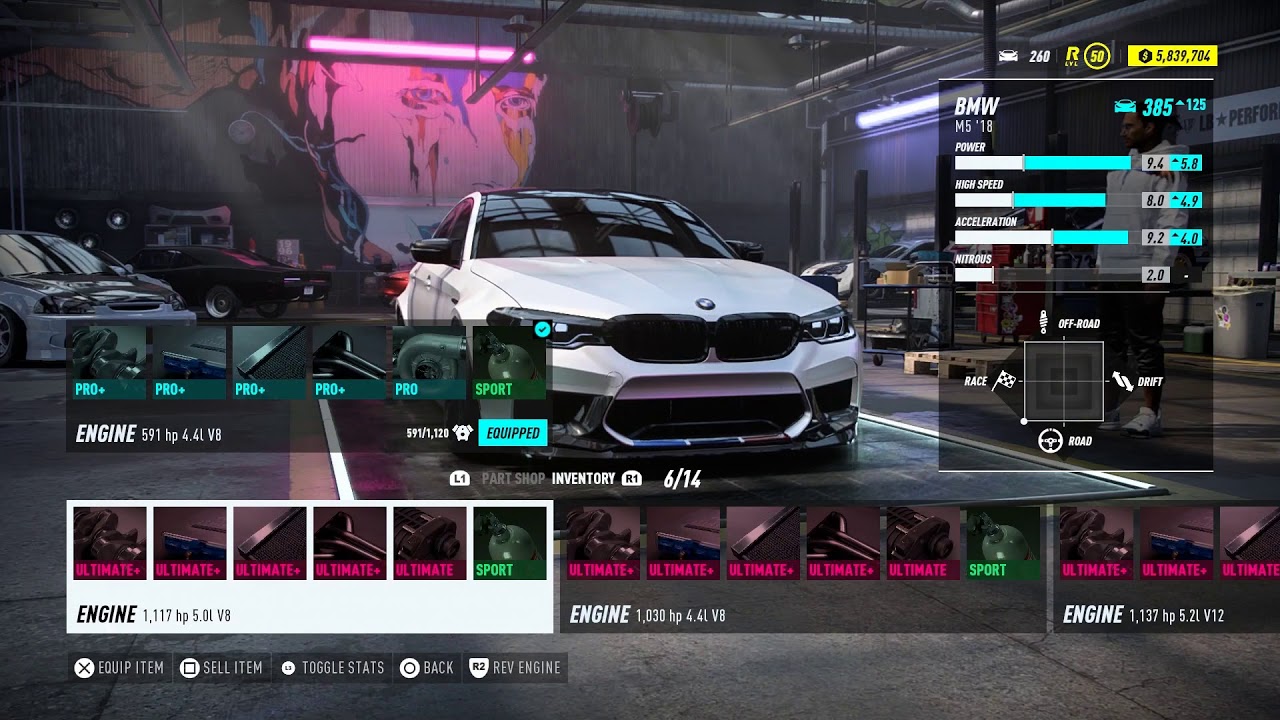 BMW M5 - All Maxed out Engines Stats+Sound | Need for Speed Heat - YouTube