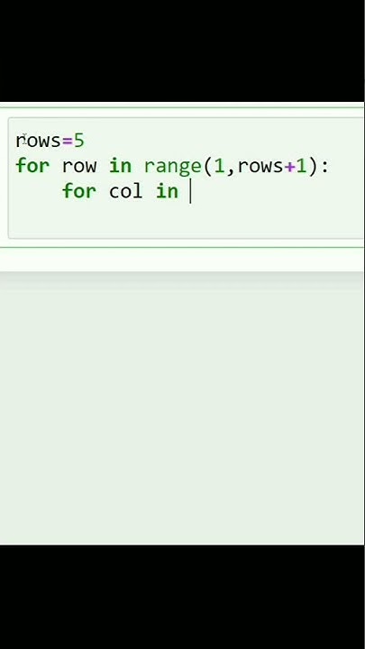 Right Triangle Pattern Program With numbers||#python#coding#shorts ...