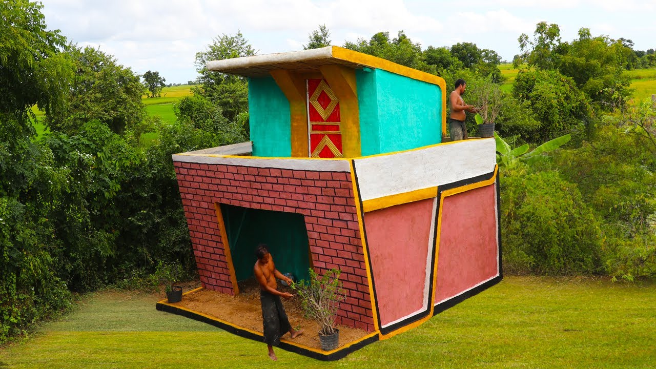 Build The Most Beautiful Mud Resort By Ancient Skills [Full Video ...