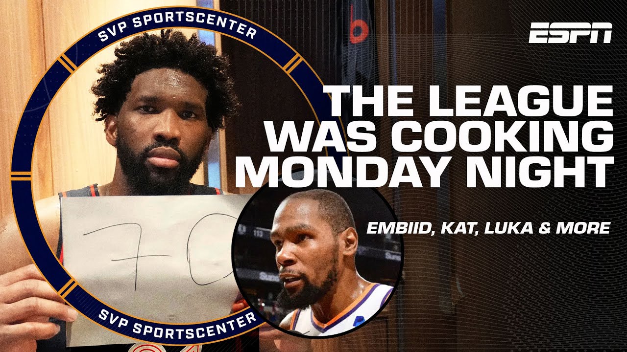 Joel Embiid records HISTORIC 70 PTS, KAT goes for 62 & KD's game winner ...