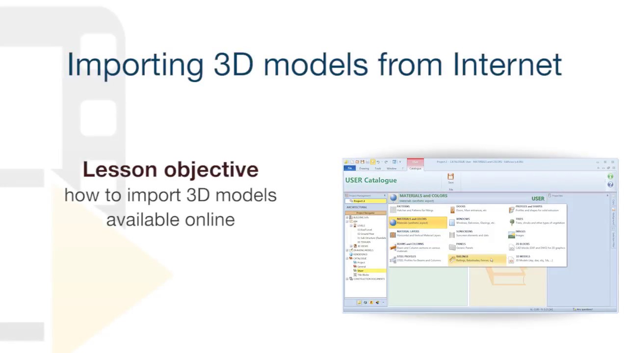Edificius Tutorial - Importing 3D Models from internet - ACCA software - YouTube