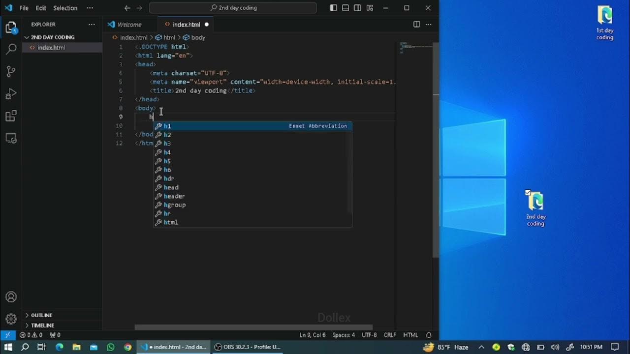My 2nd day html coding | html bargainer | html coding | html | coding | programming | dollex ...