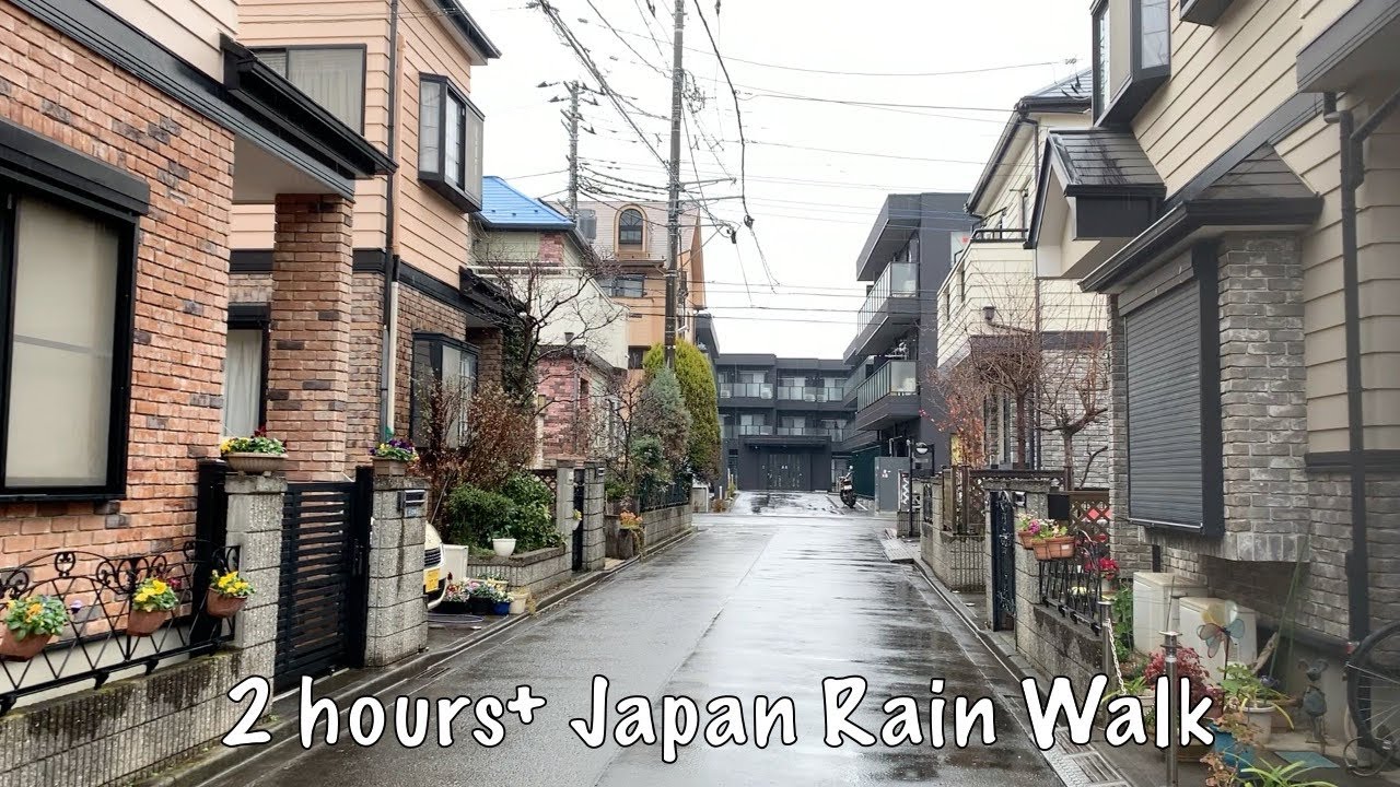 2 hrs Japan Rain Walk 2021.01.23 ASMR Ambient Sound Sleep Meditate ...