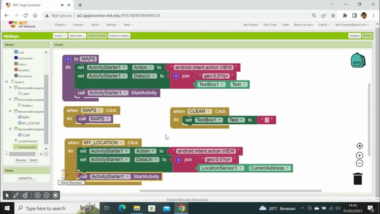 MIT APP INVENTOR 2. How to Make a Maps (Android) - Cara membuat Maps di ...