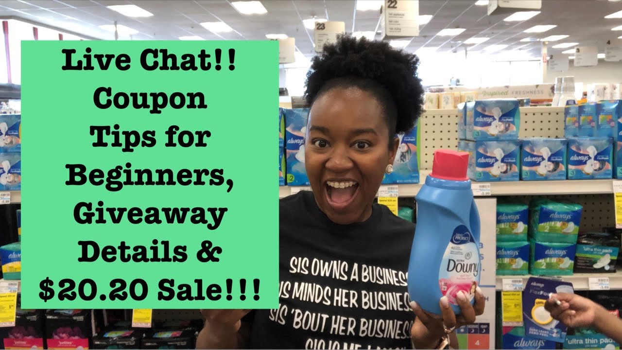 Coupon Live Chat! Tips for Coupon Beginners, Giveaway & $20.20 Sale ...