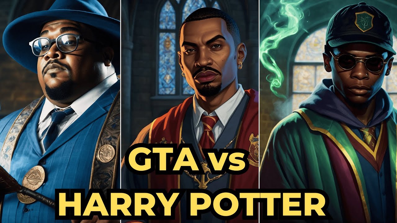 Los Santos or Hogwarts? GTA Guys as Wizards! 🧙‍♂️🚗#GTA #HarryPotter # ...