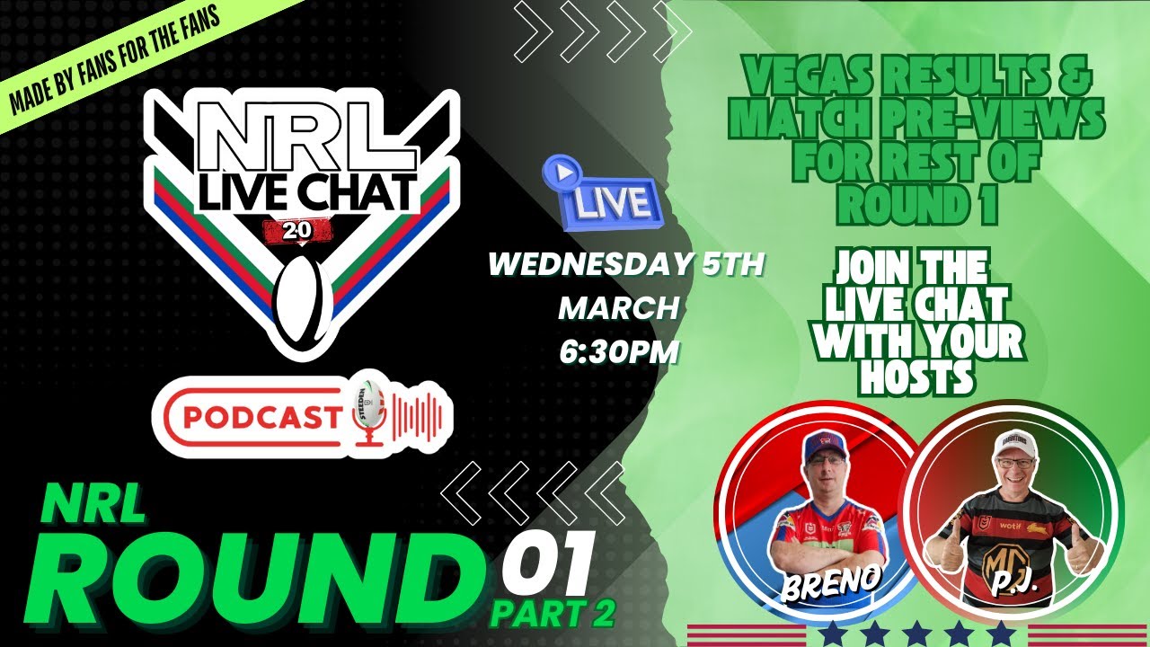 NRL Live Chat 2.0 Podcast - Round 1 Part 2 - YouTube