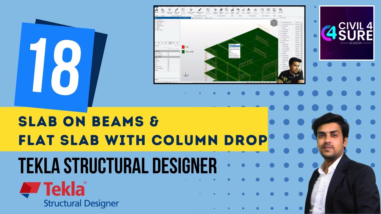 Tekla Structural Designer - 18 Modelling and Design of Slabs - YouTube