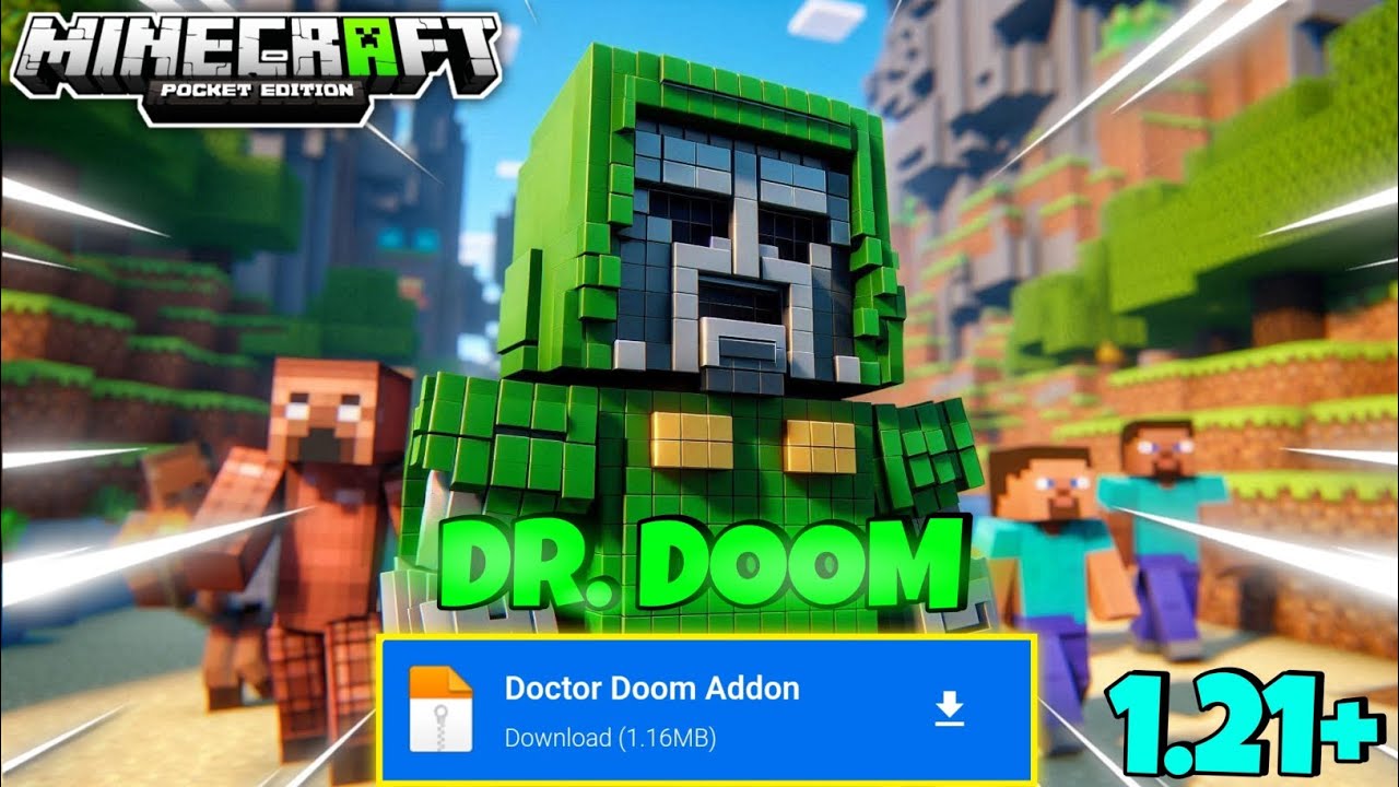Best Doctor Doom Mod For Minecraft Pe 1.21 | Tony Stark | Yupp Adarsh ...