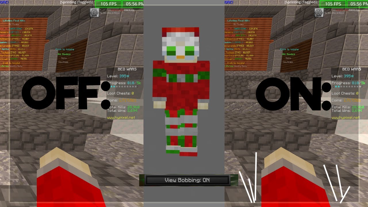 Using VIEW BOBBING to Win BedWars | Hypixel BedWars - YouTube