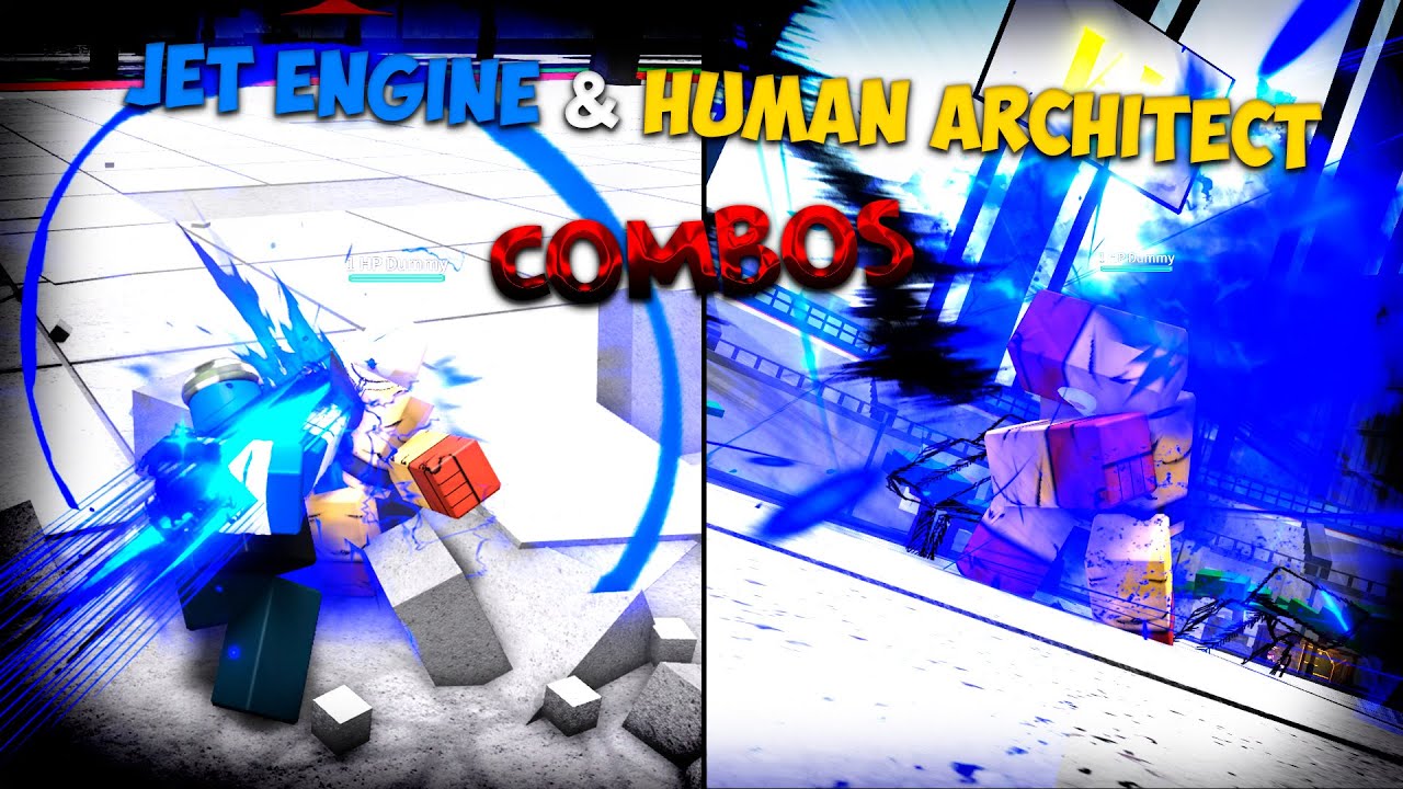 UNFAIR Combos on Human Architect & Jet Engine | Heroes Battlegrounds ...