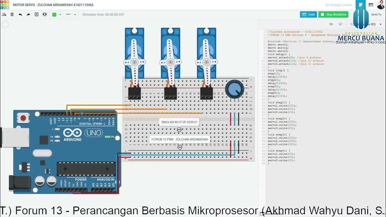 Forum 13 PBM Simulasi Motor Servo menggunakan Arduino Uno dengan ...