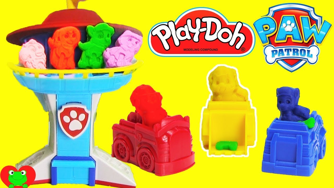Kids Toy Videos Nick Jr Paw Patrol Lookout Tower Play Doh Set - YouTube