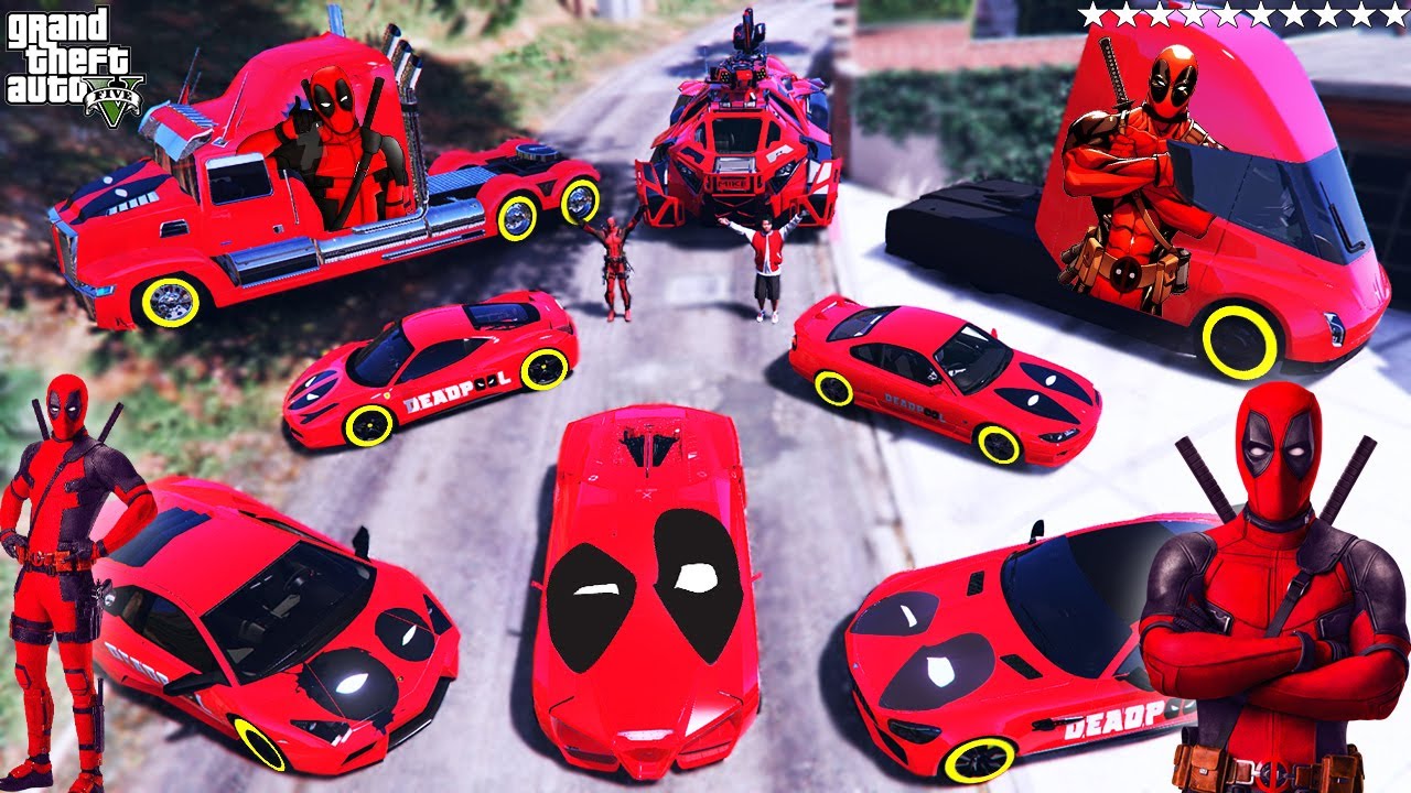 GTA 5 Stealing DEADPOOL SuperCars With Franklin | (Real Life Cars #06 ...
