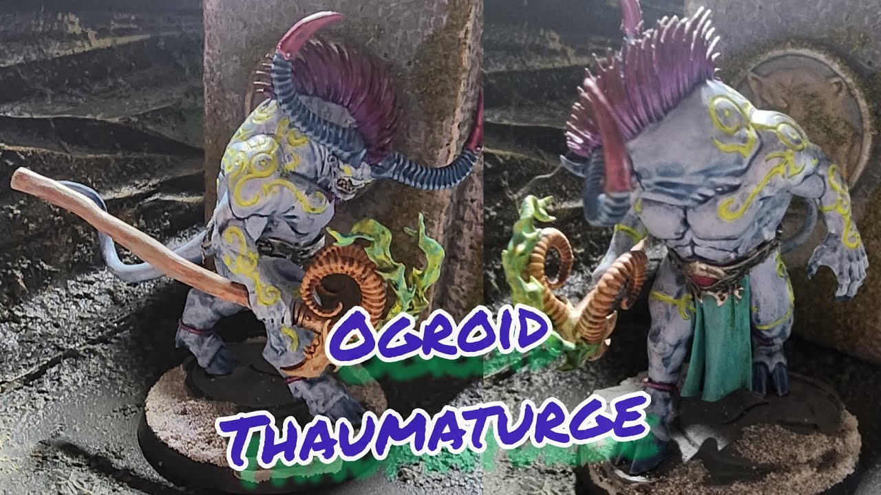 Painted Ogroid Thaumaturge Wizard Hero Disciples of Tzeentch Warhammer ...