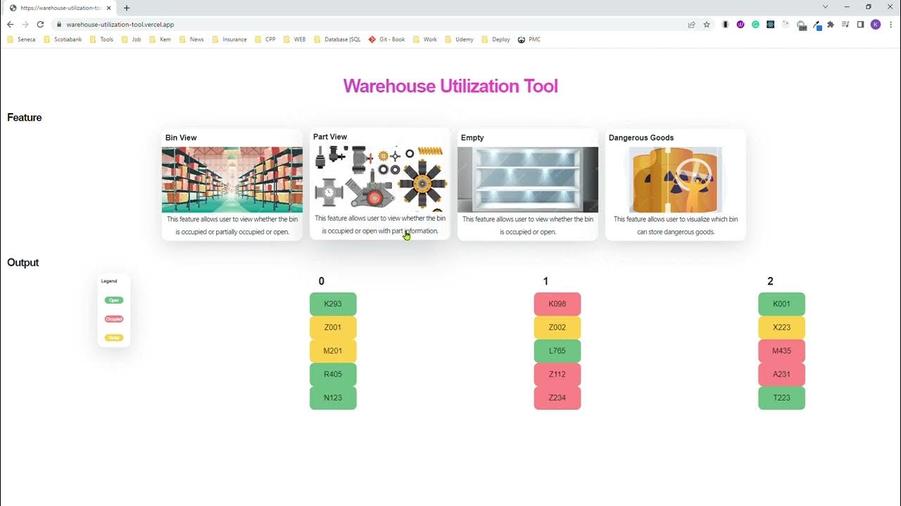 Warehouse Utilization Tool in React - YouTube