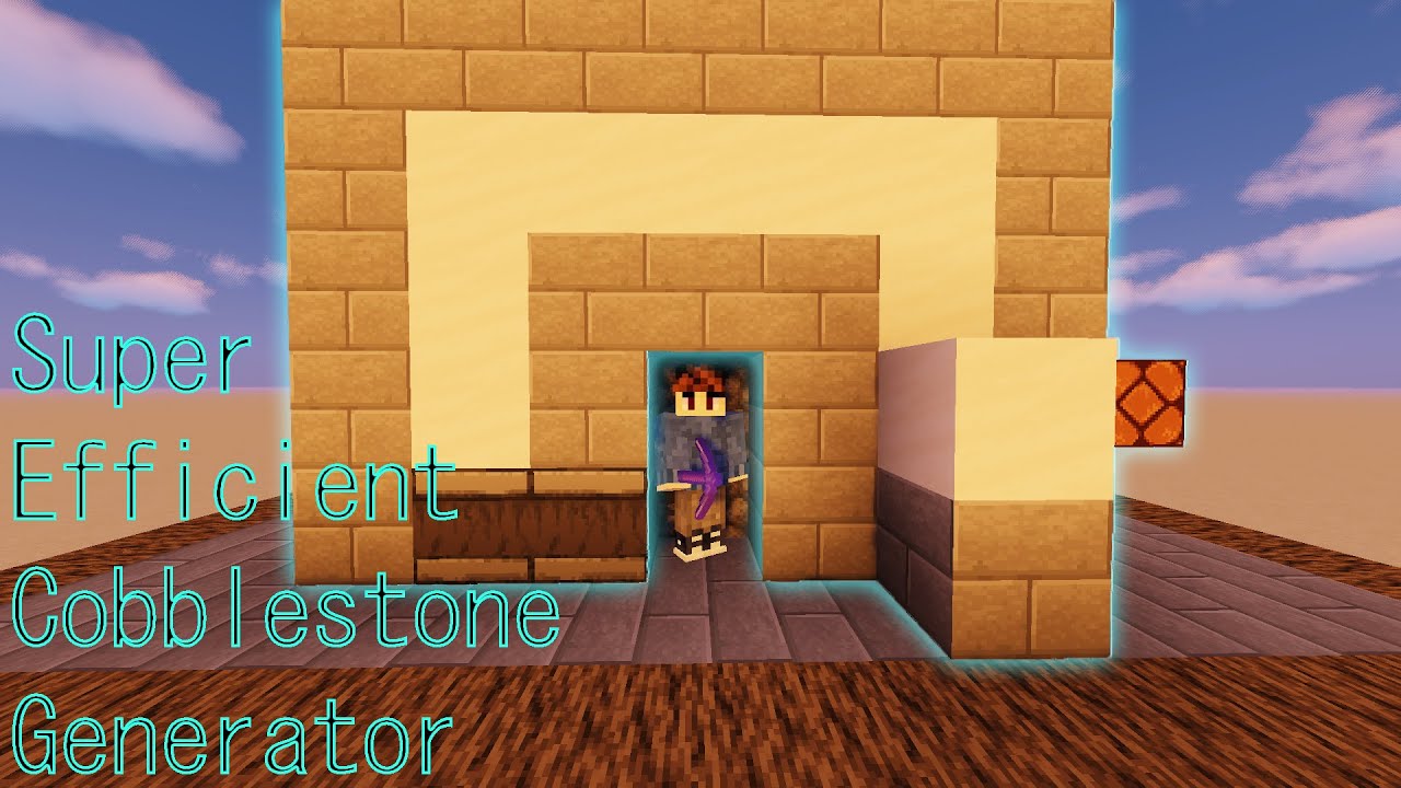 Minecraft: Super Efficient Cobblestone Generator for Custom Skyblock ...