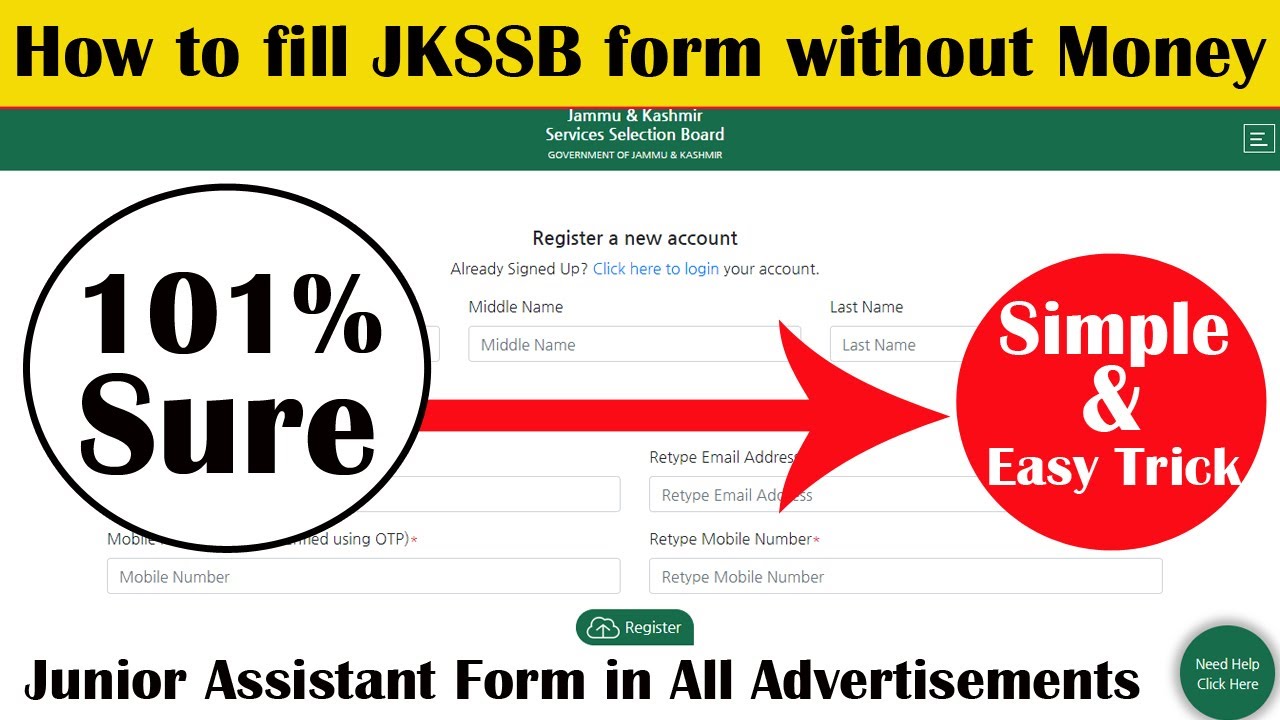 JKSSB l How to fill Form without money l JKSSB Junior Assistant l ...