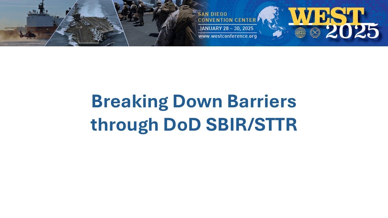 Breaking Down Barriers through DoD SBIR/STTR - YouTube