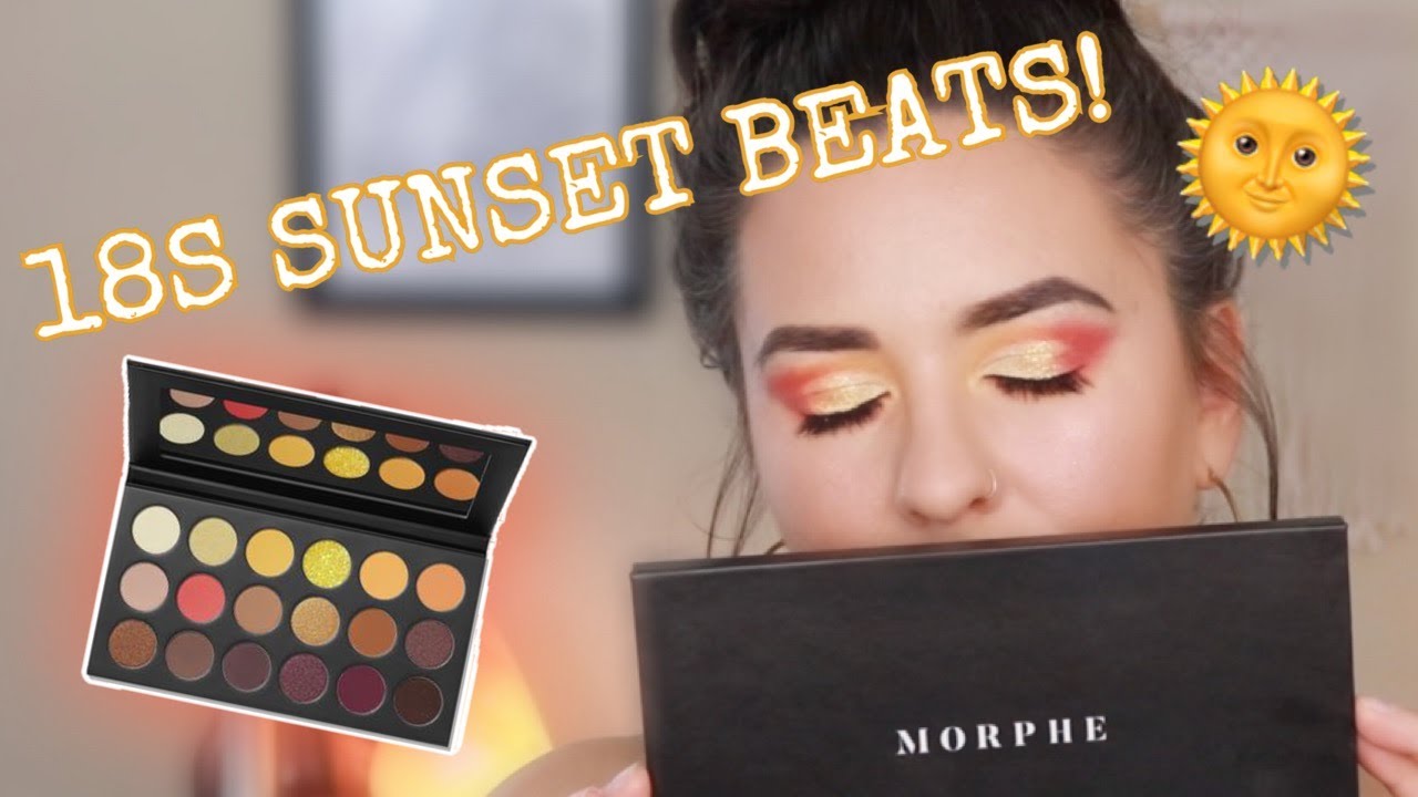 NEW! MORPHE 18S SUNSET BEATS PALETTE | FULL REVIEW & TUTORIAL - YouTube
