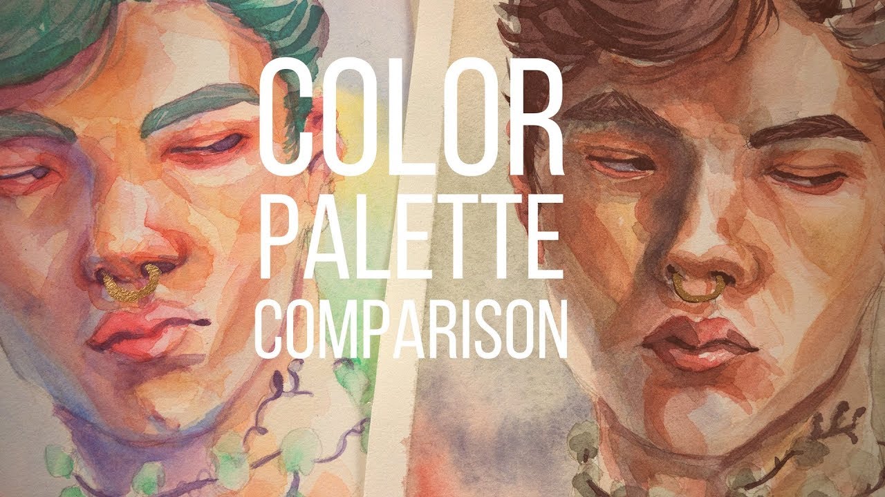 Color Palette Comparison - Sennelier Watercolor Portraits - YouTube