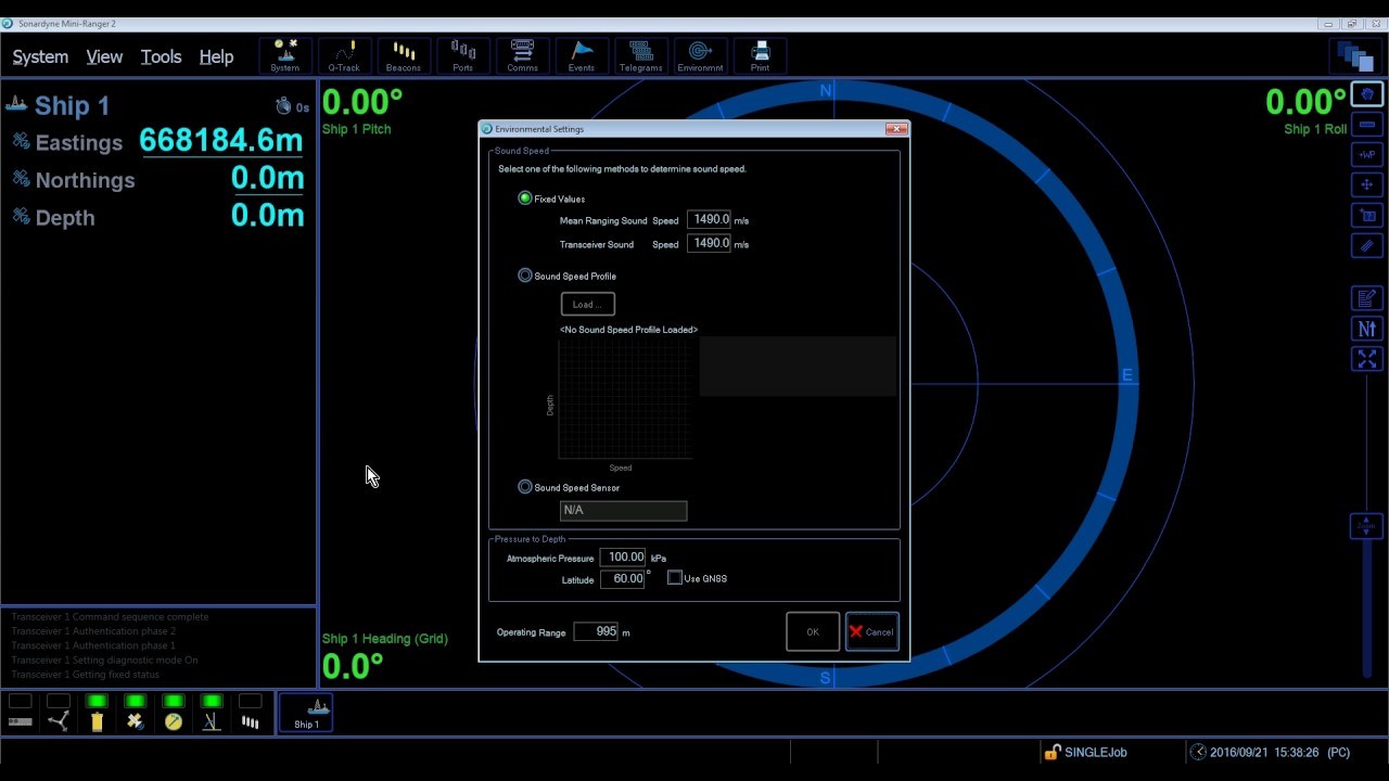 How to set an Operating Range in Mini-Ranger 2 USBL - YouTube