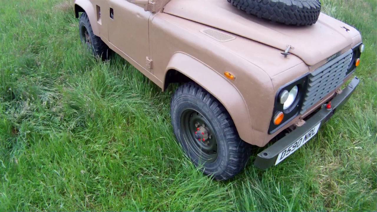 land rover 90 2 5D ex military softtop for sale walkaround - YouTube