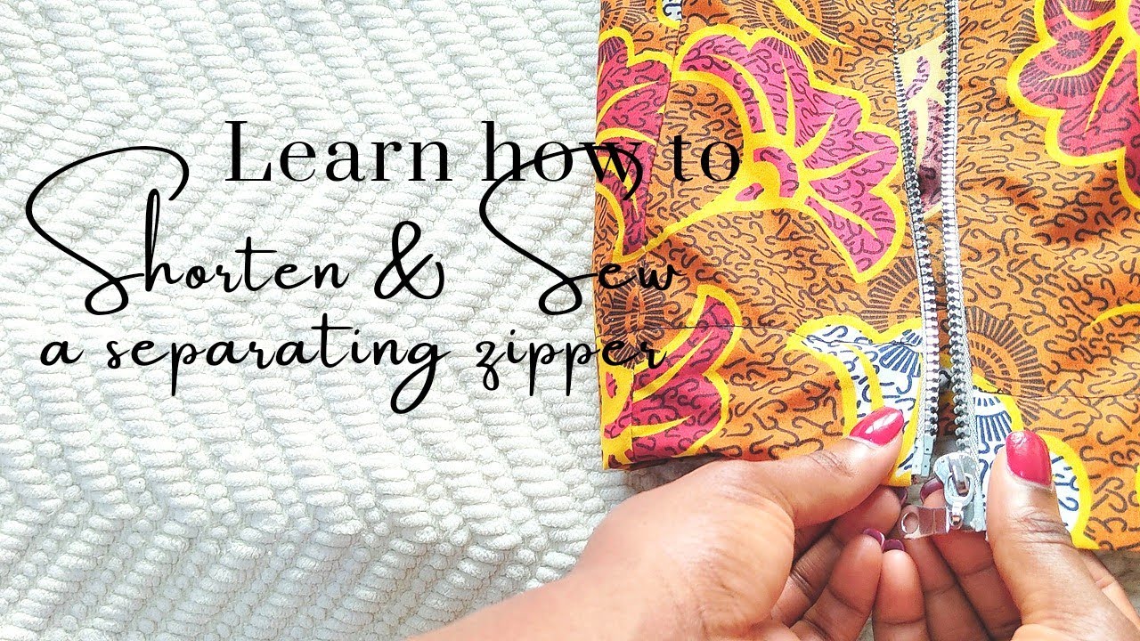 How to shorten and sew a separating zipper - YouTube