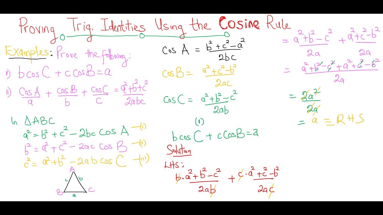 Proving Trig Identities Using the Cosine Rule | Trigonometry - YouTube
