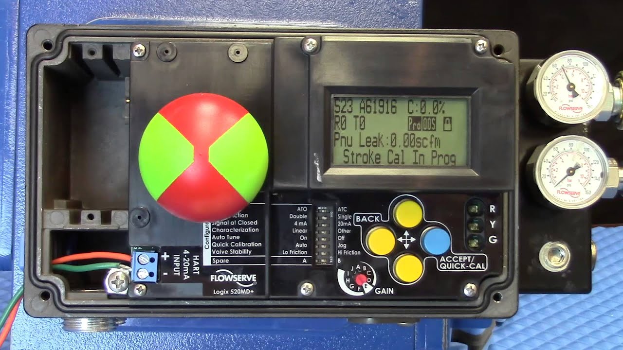 Valtek Logix 520MD+ by Flowserve - Calibration (Quick Cal) - YouTube