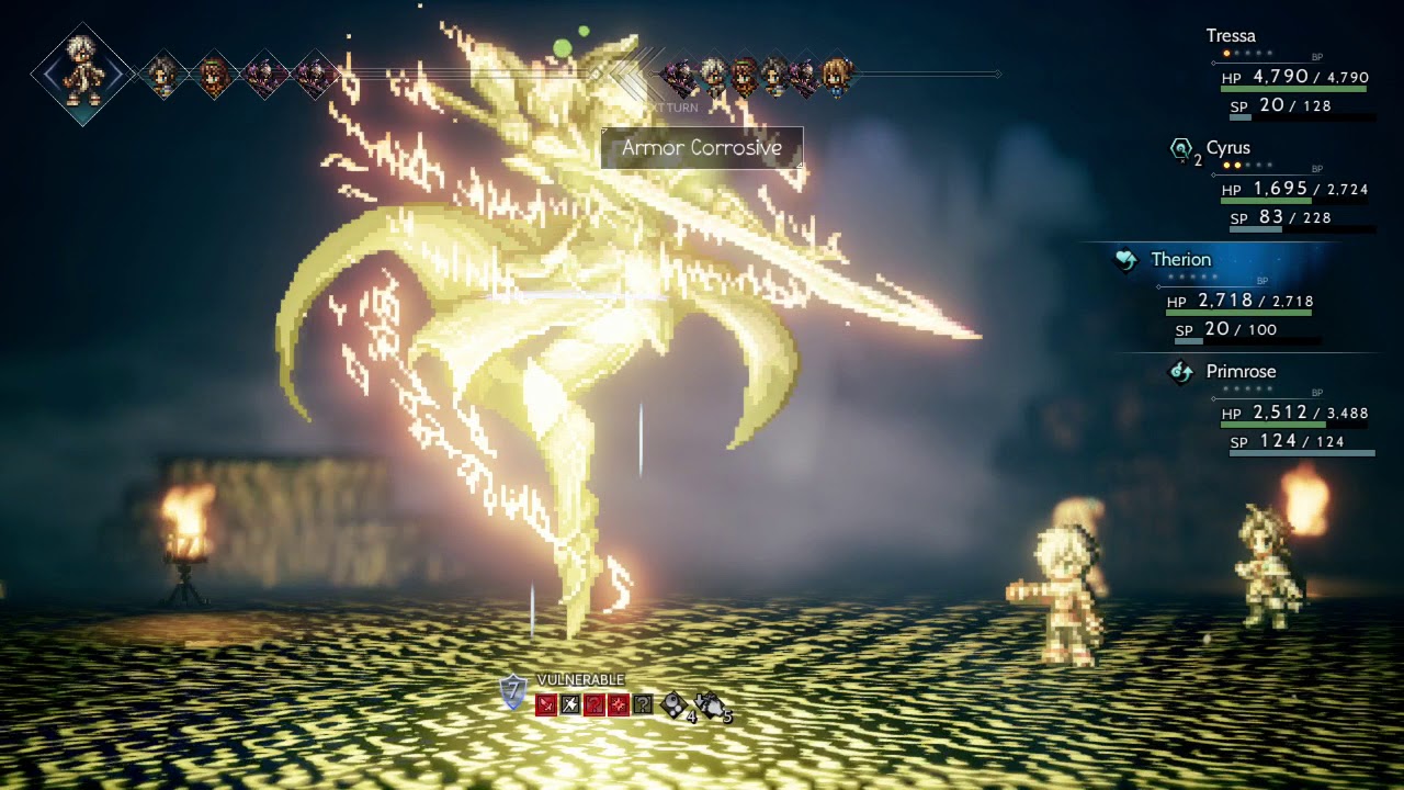 octopath traveler battle against Balogar, the Runeblade - YouTube