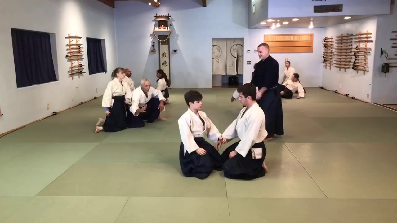 Aikido: Aiki Adhesion in Yokomenuchi Kote-Gaeshi (Ushiro Tenkan) - YouTube