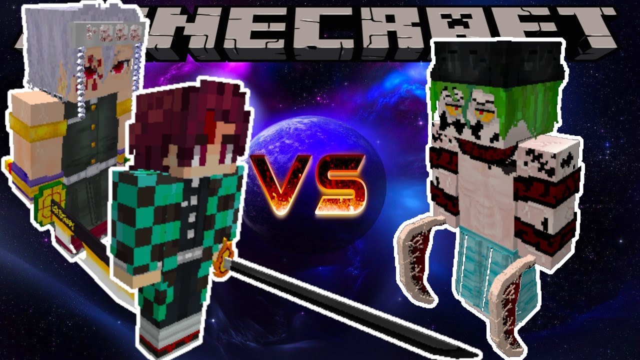 UZUI AND TANJIRO VS GYUTARO - MINECRAFT 1.16.5 (MOB BATTLE) - YouTube