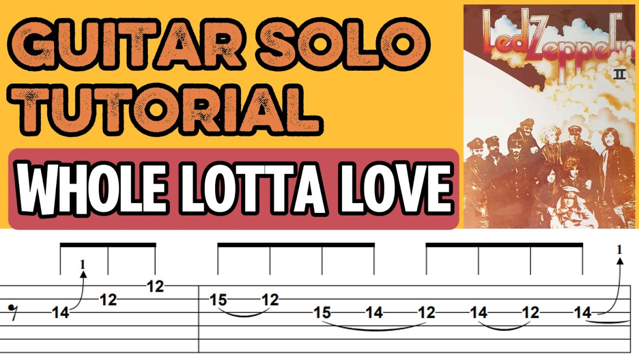 How To Play Whole Lotta Love Solo with TAB - YouTube
