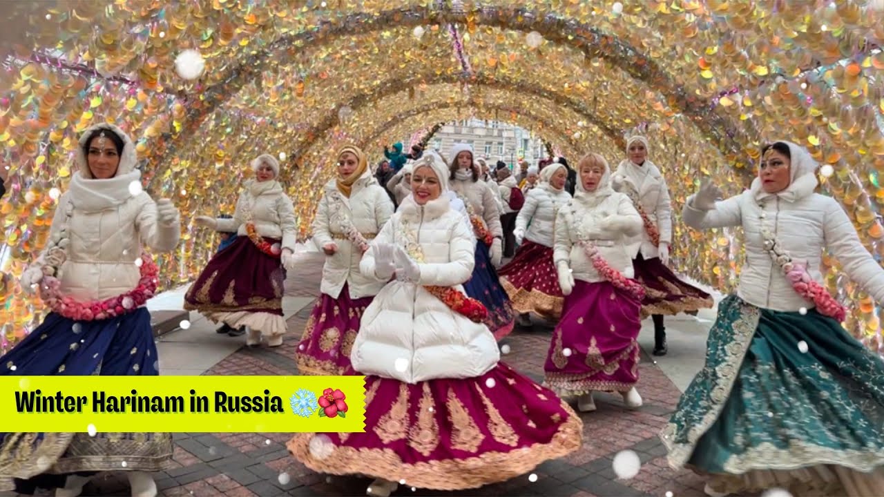 Winter Harinam in Russia ️🌺 रूस में परमानंद शीत हरिनाम - YouTube