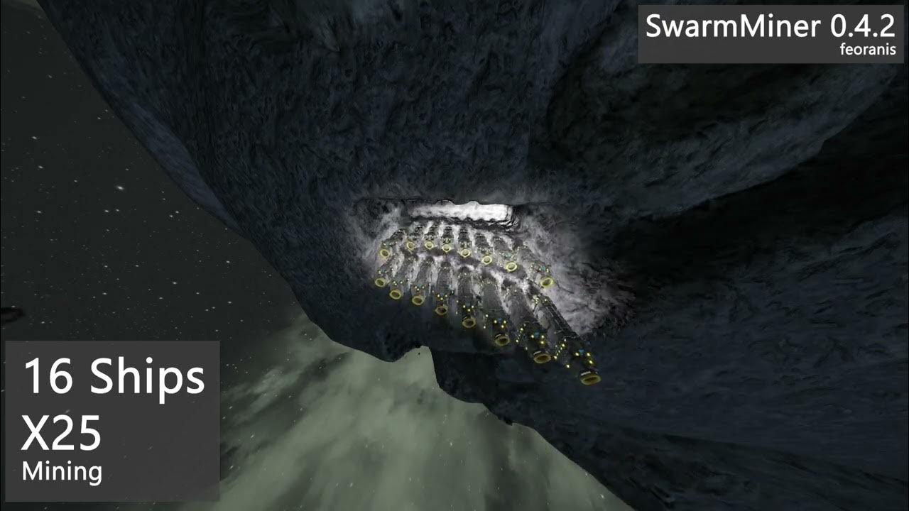 Space Engineers Multi-Ship Automatic Quarry Swarm Miner 0.4.2 Demo - YouTube
