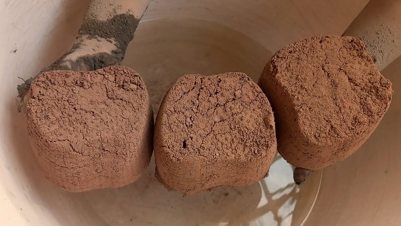 Red dirt smashing💥 red dirt applies smashing in water | asmr cement ...